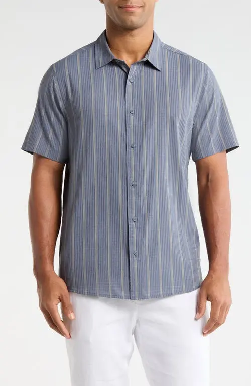 ROARK Bless Up Short Sleeve Button-up Shirt - Neptune