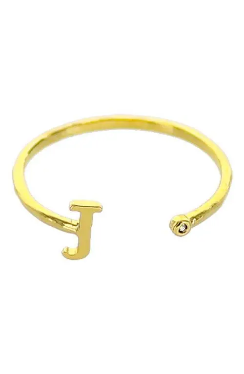 PANACEA Initial Ring - Gold-j