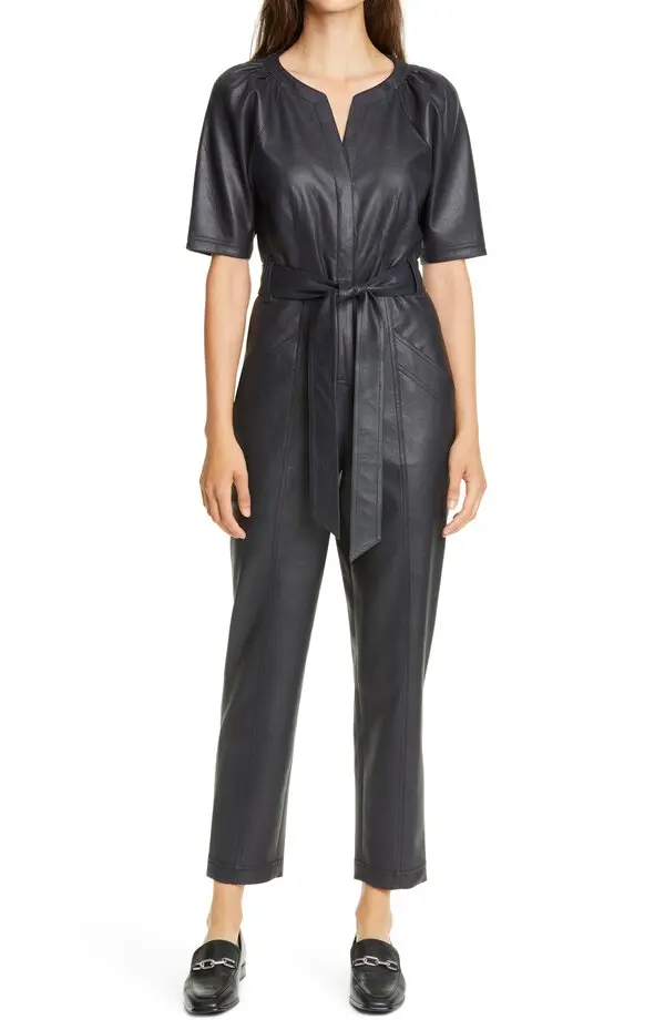 rebecca taylor faux leather dress Vintage Faux Leather Dress