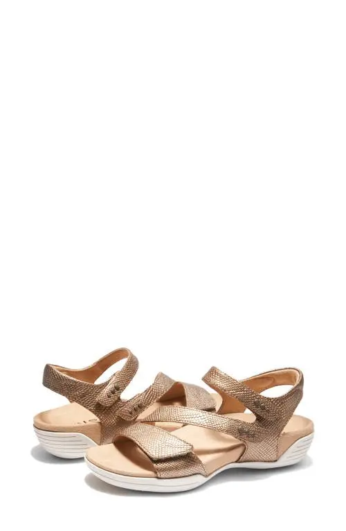 HALSA FOOTWEAR Denia Ankle Strap Sandal - Bronze