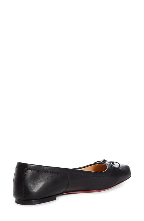 CHRISTIAN LOUBOUTIN Mamadrague Square Toe Ballet Flat - Black