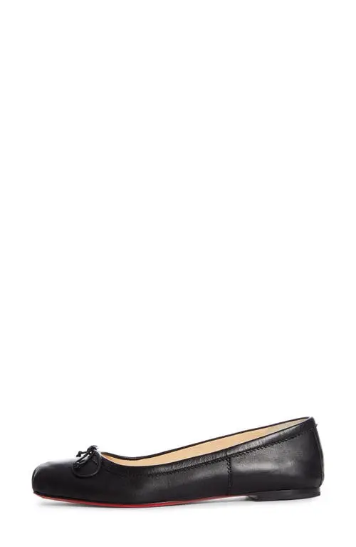 CHRISTIAN LOUBOUTIN Mamadrague Square Toe Ballet Flat - Black