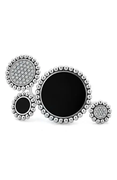 Lagos Maya Diamond And Onyx Statement Ring