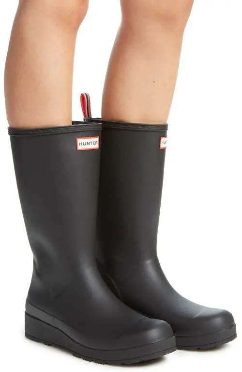 Hunter Original Play Tall Waterproof Rain Boots - Black