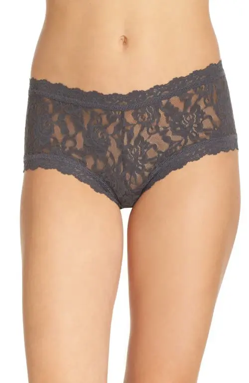 Hanky Panky Signature Lace Boyshorts - Granite