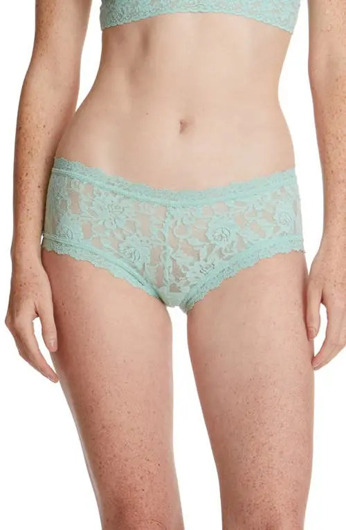 Hanky Panky Signature Lace Boyshorts - Mint Sprig Green