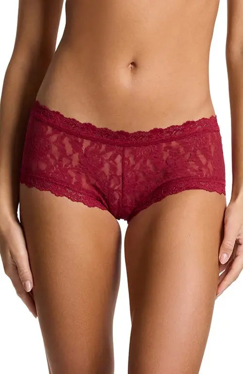 Hanky Panky Signature Lace Boyshorts - Wild Berries Red