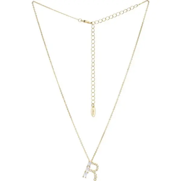 Ettika Mix Crystal Initial Pendant Necklace - Gold