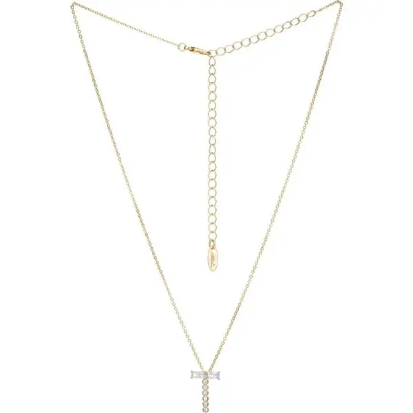 Ettika Mix Crystal Initial Pendant Necklace - Gold