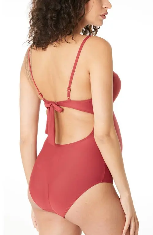 CACHE COEUR Monaco One-piece Maternity Swimsuit - Terracota
