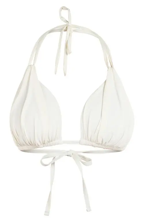 La Blanca Island Goddess Halter Bikini Top - Ivory