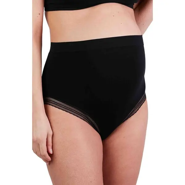 CACHE COEUR Seamless High Waist Maternity Briefs - Black