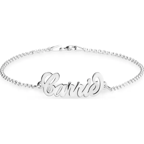 MELANIE MARIE Personalized Nameplate Bracelet - Sterling Silver