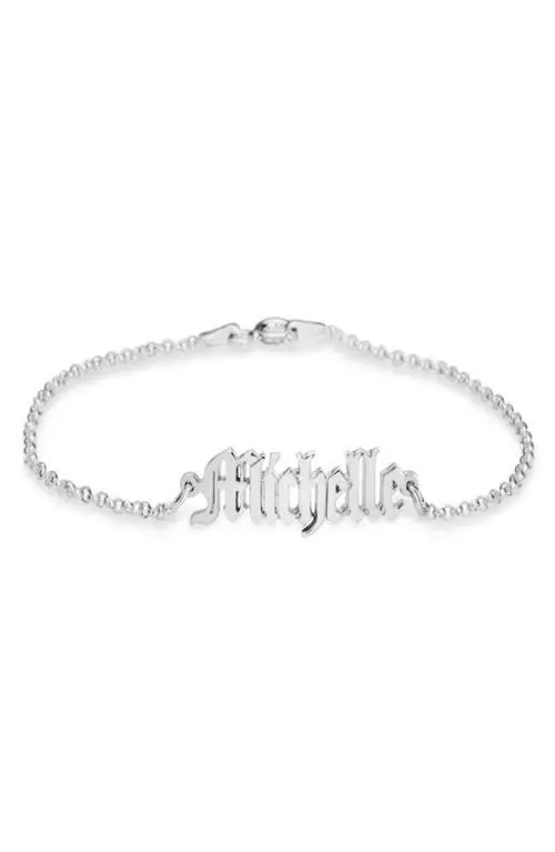 MELANIE MARIE Personalized Nameplate Pendant Bracelet - Sterling Silver