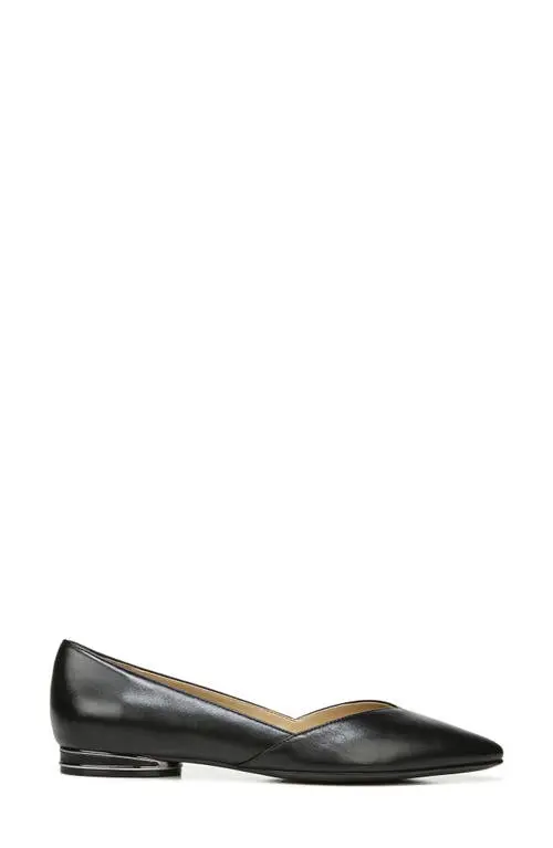 Naturalizer Havana Pointed Toe Flat - Black Leather