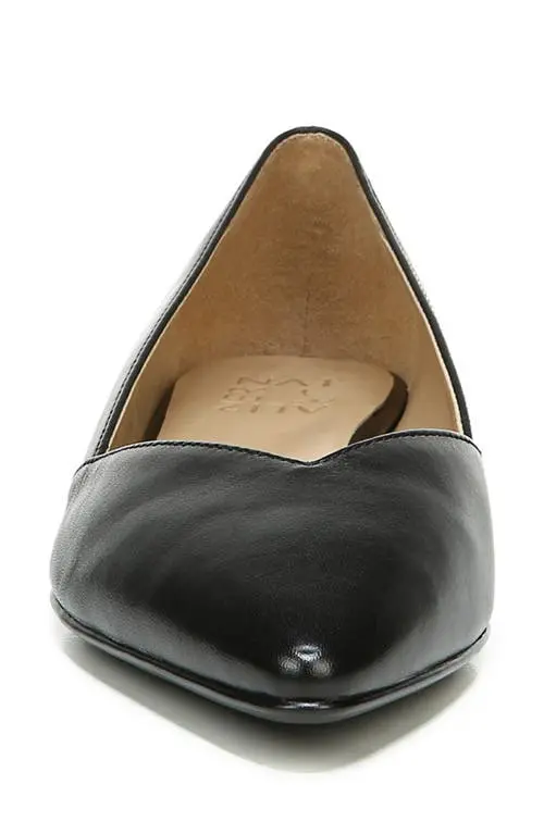 Naturalizer Havana Pointed Toe Flat - Black Leather