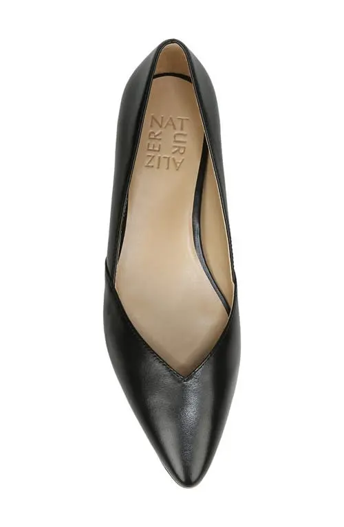 Naturalizer Havana Pointed Toe Flat - Black Leather