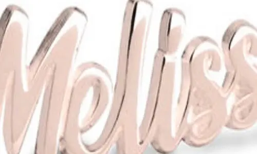 MELANIE MARIE Personalized Name Stud Earrings - Rose Gold Plated