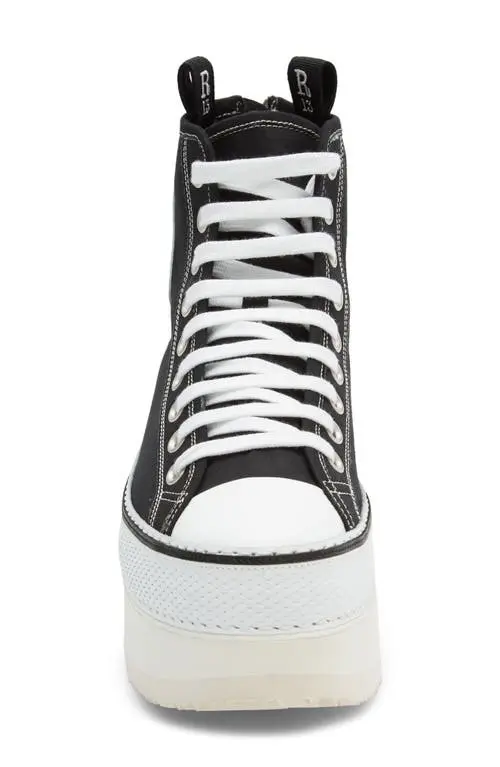 R13 Platform High-top Sneakers - 150 Black