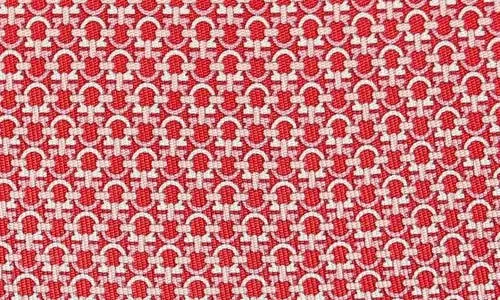 FERRAGAMO Gancini Print Silk Tie - F.rosso/ Rosa