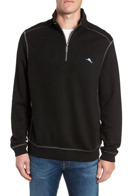 Tommy Bahama Tobago Bay Half-zip Pullover - Black