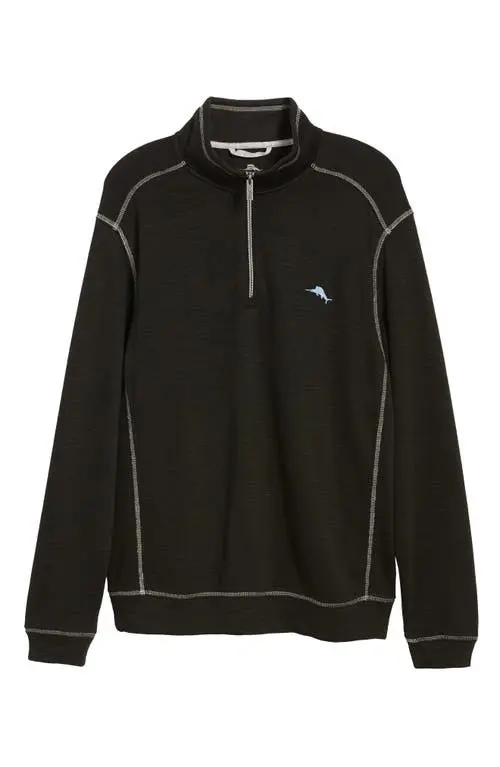 Tommy Bahama Tobago Bay Half-zip Pullover - Black