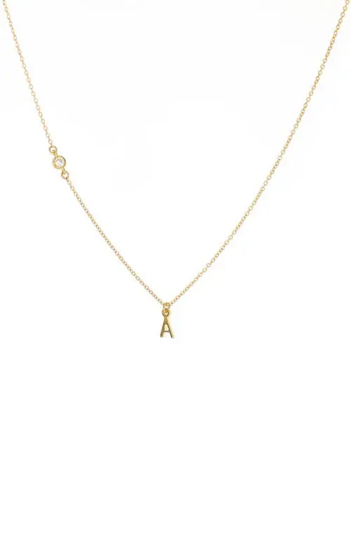PANACEA Initial Pendant Necklace - Gold A