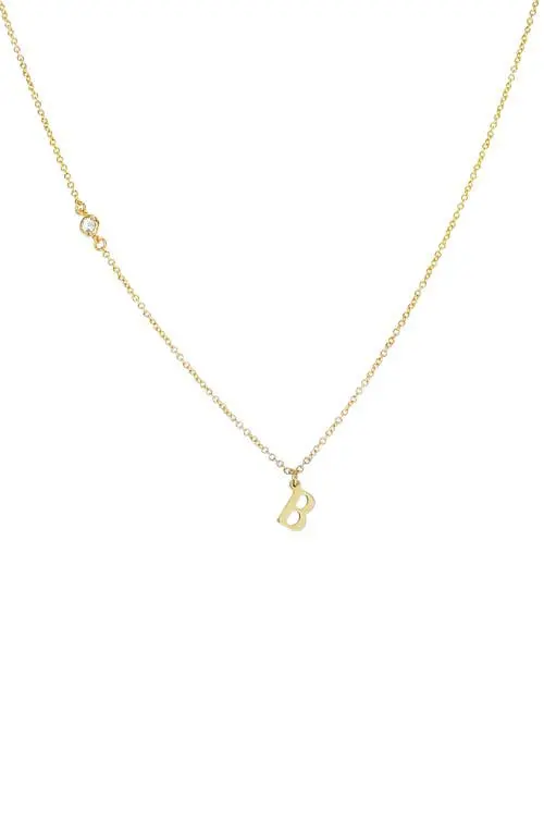 PANACEA Initial Pendant Necklace - Gold B