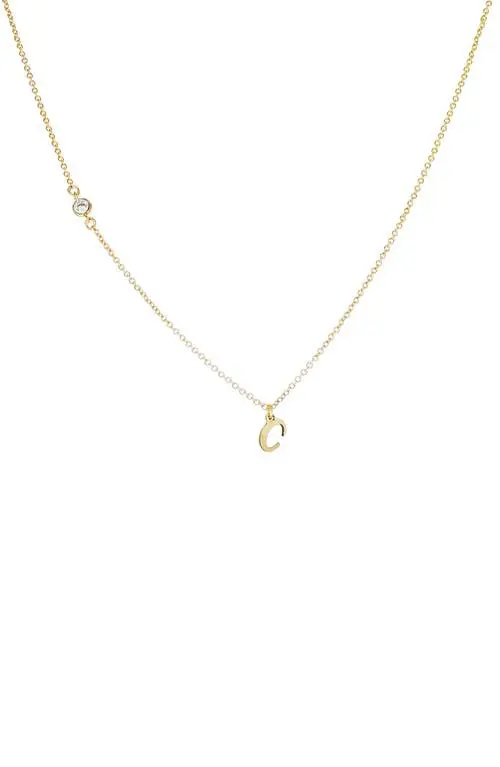 PANACEA Initial Pendant Necklace - Gold C