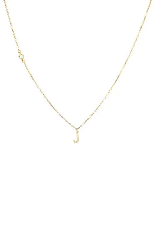 PANACEA Initial Pendant Necklace - Gold J