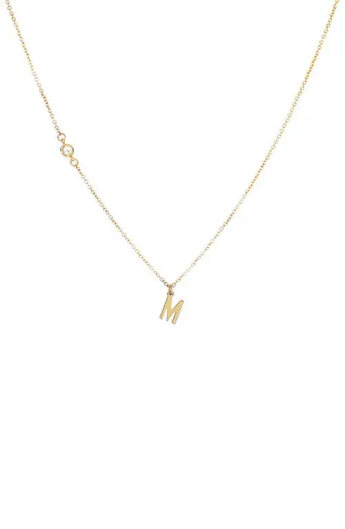 PANACEA Initial Pendant Necklace - Gold M