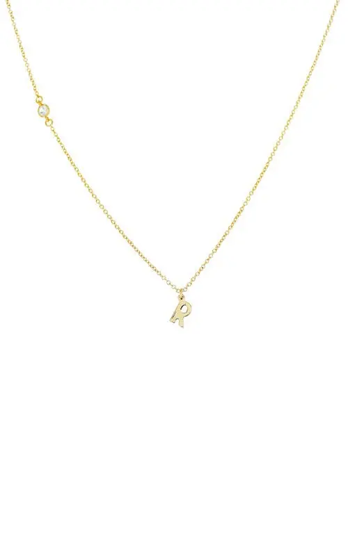 PANACEA Initial Pendant Necklace - Gold R
