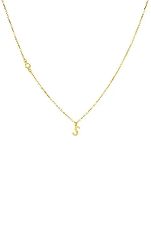 PANACEA Initial Pendant Necklace - Gold S