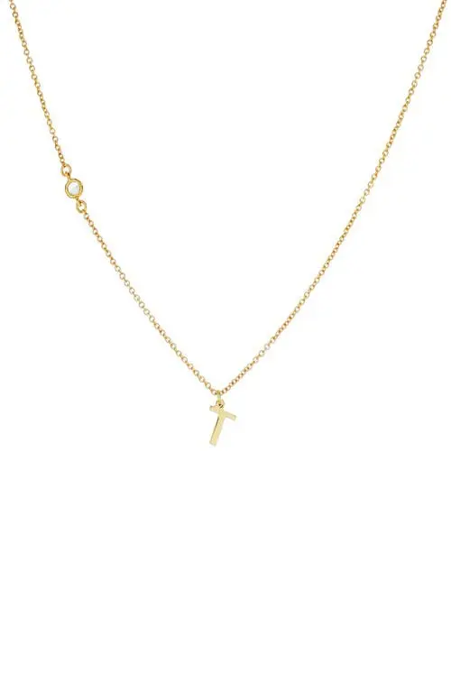 PANACEA Initial Pendant Necklace - Gold T
