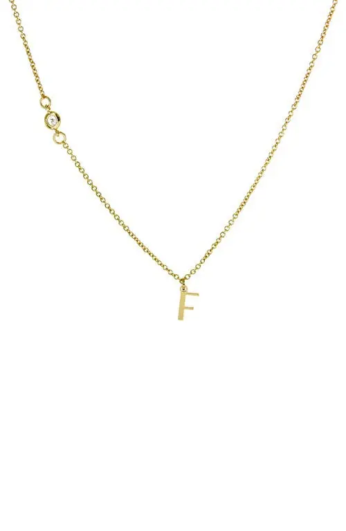 PANACEA Initial Pendant Necklace - Gold-f