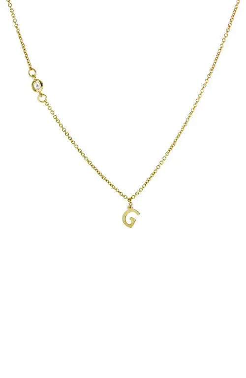 PANACEA Initial Pendant Necklace - Gold-g