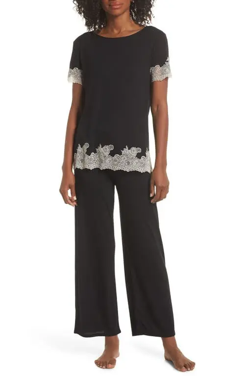 Natori Luxe Shangri-la Pajamas - Bkc