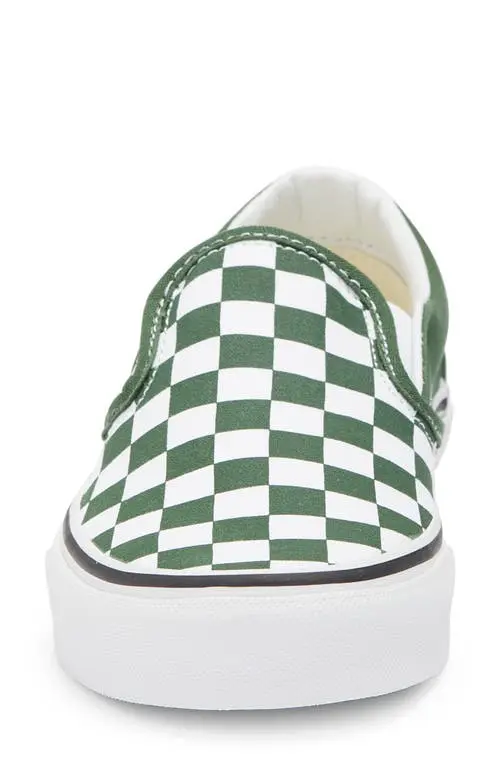 VANS Classic Slip-on Sneakers - Checkerboard Emerald