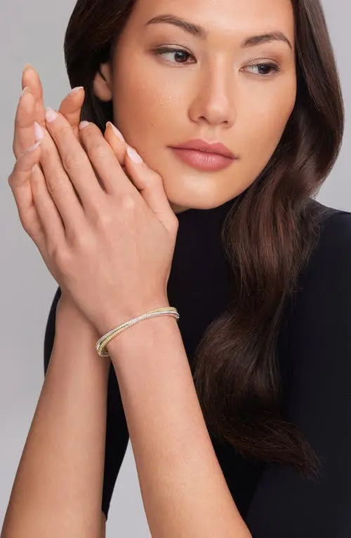 Lagos Caviar Lux Diamond Bangle - Silver/diamond