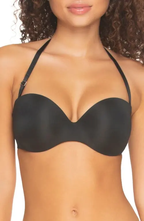 Felina Body Luxe Convertible Strapless Underwire Contour Bra - Black