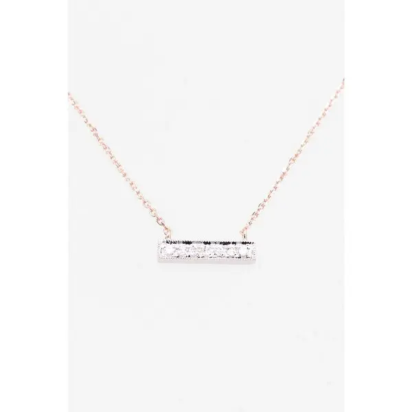 DANA REBECCA DESIGNS Sylvie Rose' Diamond Bar Pendant Necklace - Rose Gold