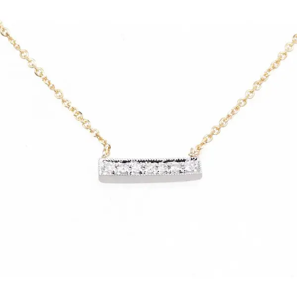 DANA REBECCA DESIGNS Sylvie Rose' Diamond Bar Pendant Necklace - Yellow Gold
