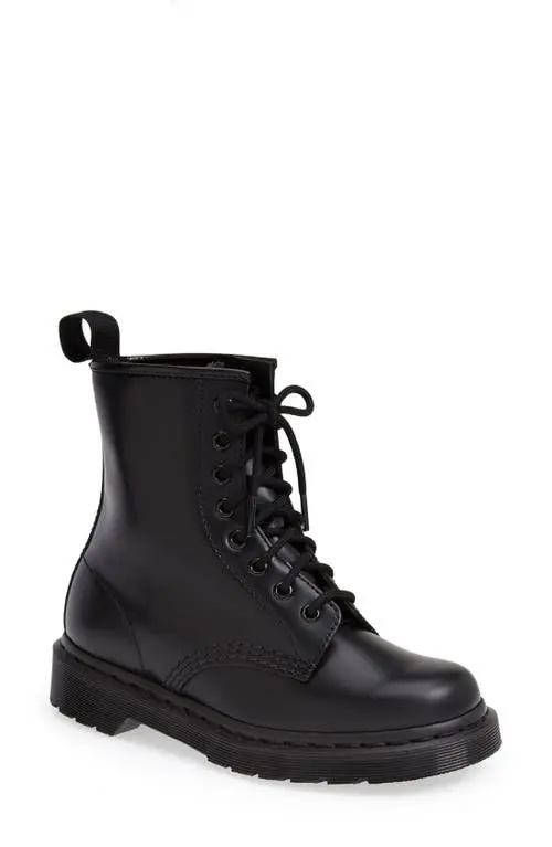 Dr. Martens 1460 Mono Lace-up Boots - Black Smooth