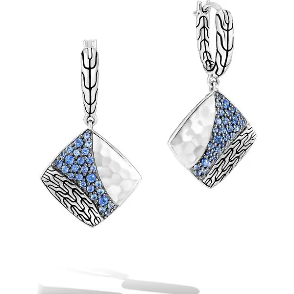 John Hardy Classic Chain Hammered Drop Earrings