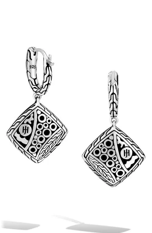 John Hardy Classic Chain Hammered Drop Earrings