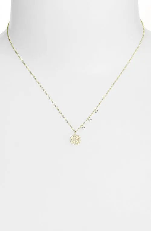 Meira T Diamond Disc Pendant Necklace