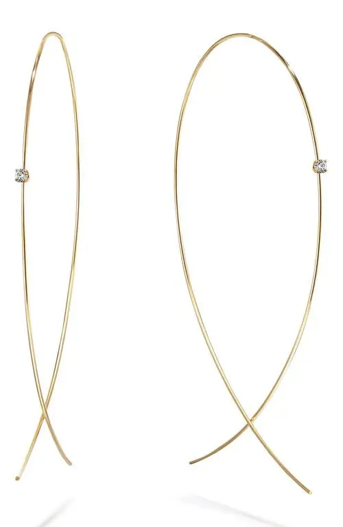 Lana Jewelry 14k Gold Diamond Hoop Earrings - Yellow