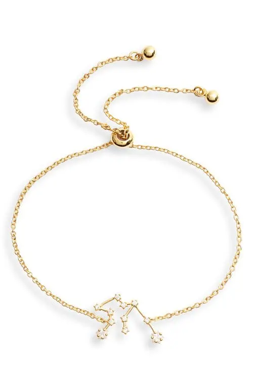 Sterling Forever Zodiac Constellation Bracelet - Gold Aquarius