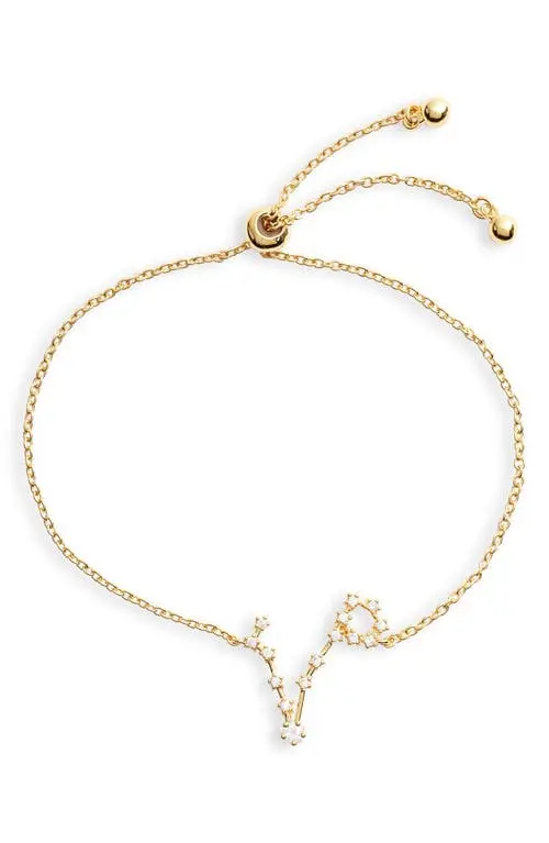 Sterling Forever Zodiac Constellation Bracelet - Gold Pisces