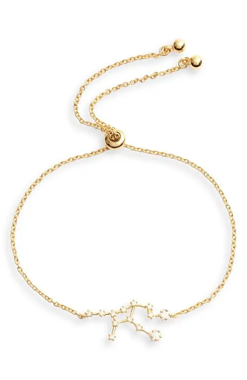 Sterling Forever Zodiac Constellation Bracelet - Gold Virgo